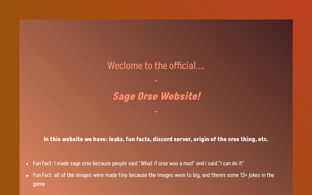 The Orse Website